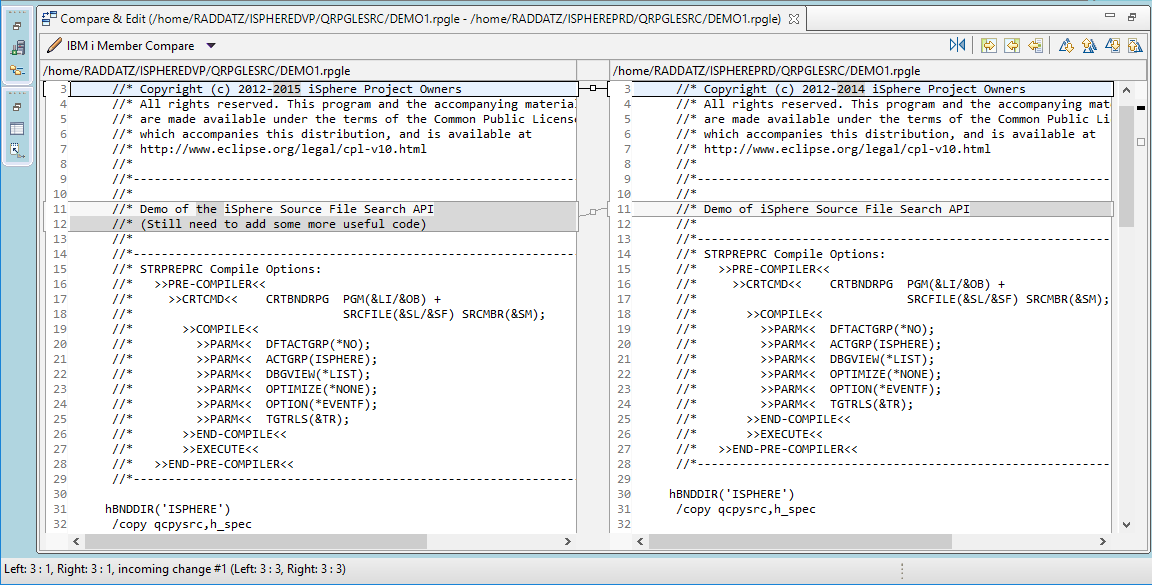 Stream File Compare/Merge Editor Stream File Compare/Merge Editor