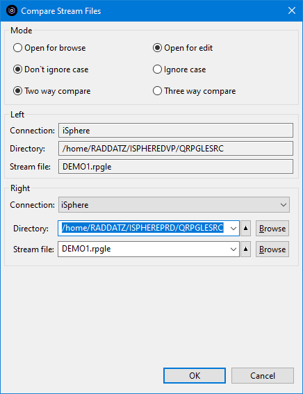 Stream File Compare/Merge Editor Stream File Compare/Merge Editor